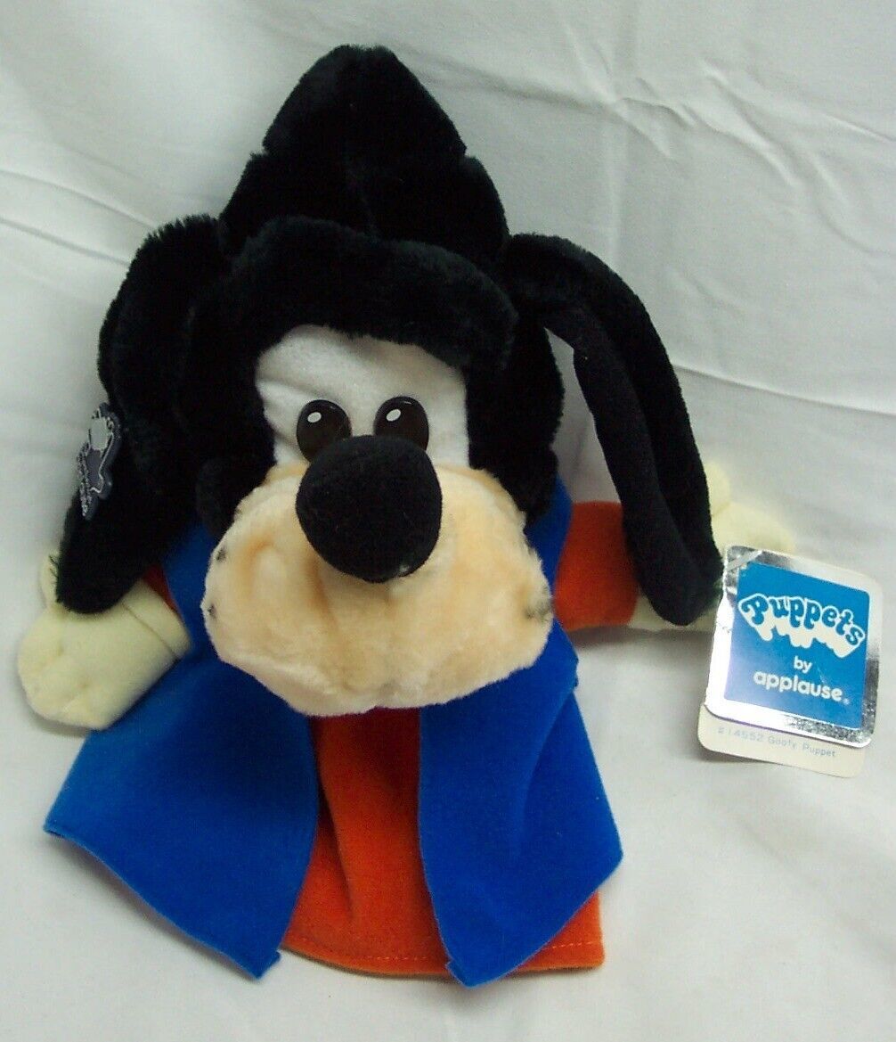 VINTAGE APPLAUSE Disney GOOFY HAND PUPPET 10" Plush Stuffed Animal Toy ...