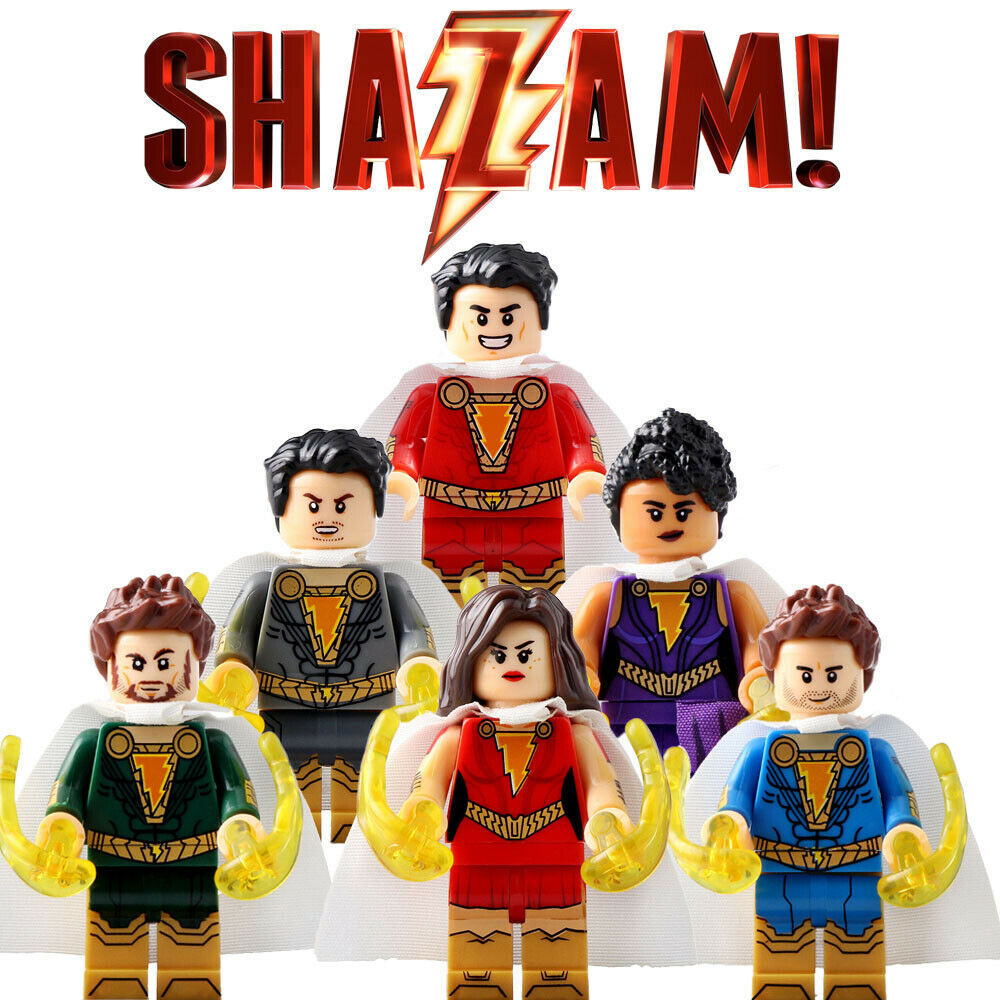 6pcs/set DC Shazam Family - Mary Darla Dufley Eugene Choi Pedro Lego ...