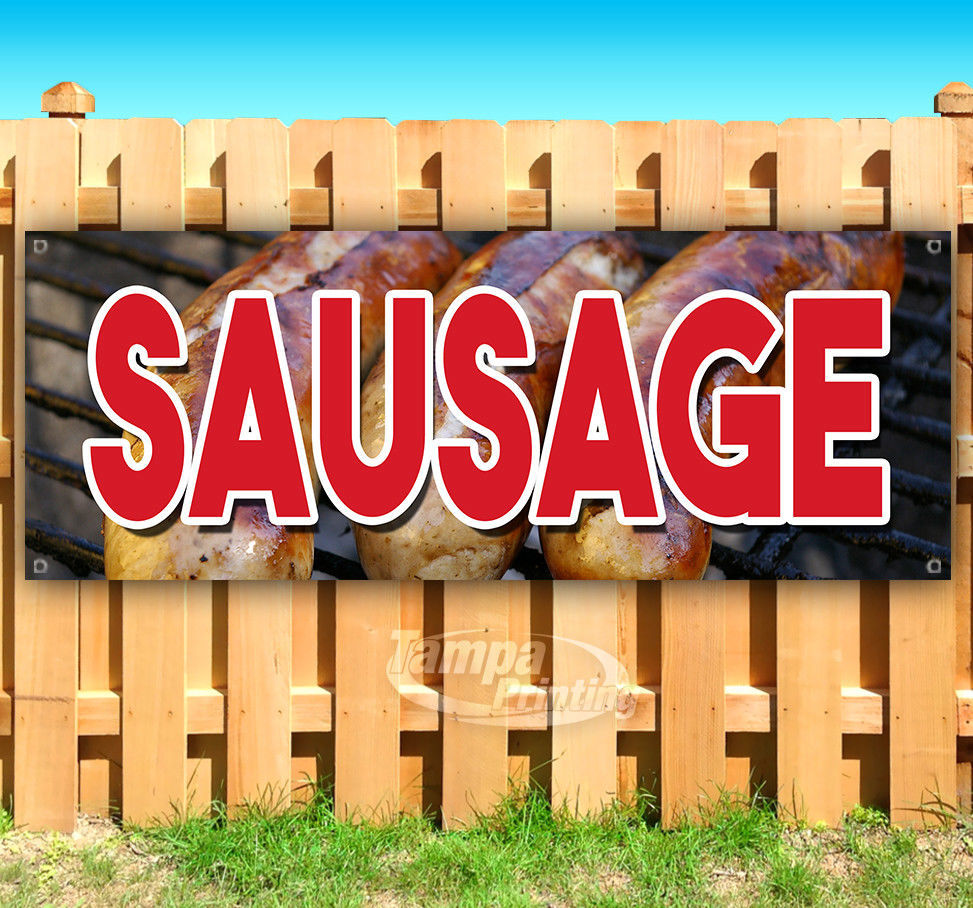 SAUSAGE Advertising Vinyl Banner Flag Sign Many Sizes USA CARNIVAL FAIR ...