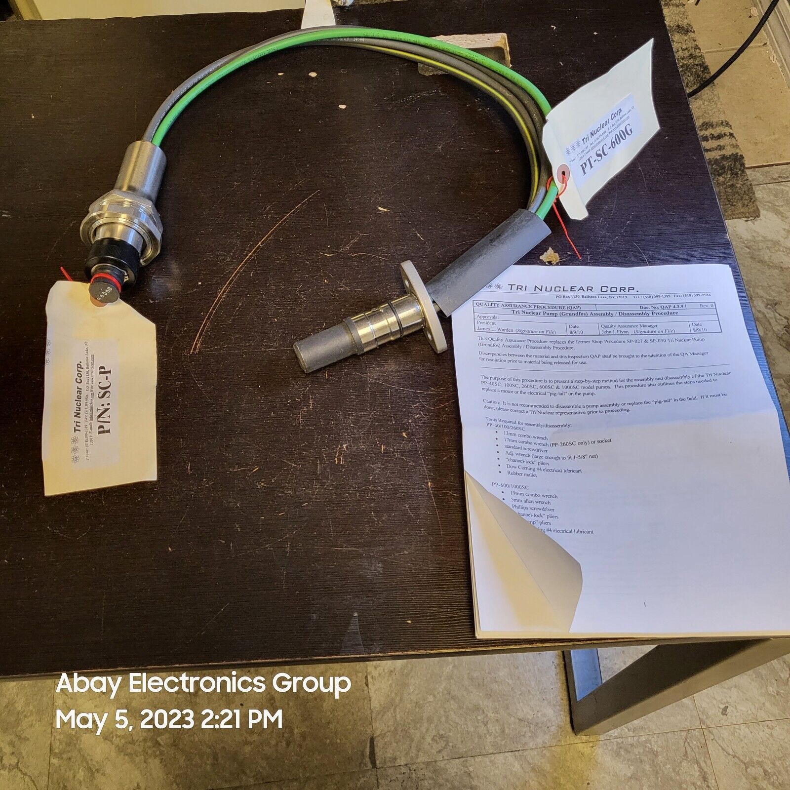 TRI NUCLEAR PT-SC-600G SC-P SC-600G SEAL PLUG POWER CORD NEW USA RARE $499 - Power Transformers