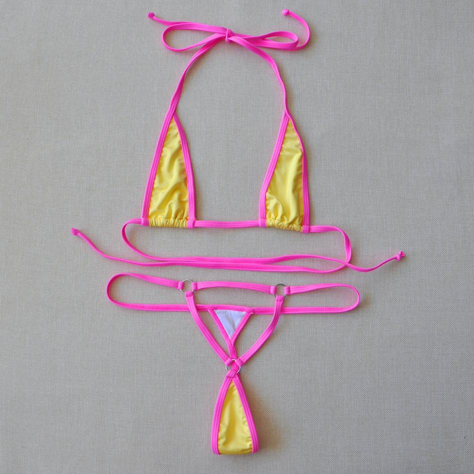 ITCQUALITY EXTREMELY SEXY MICRO BIKINI 2 PCS TINY BATHING SUIT G STRING ...