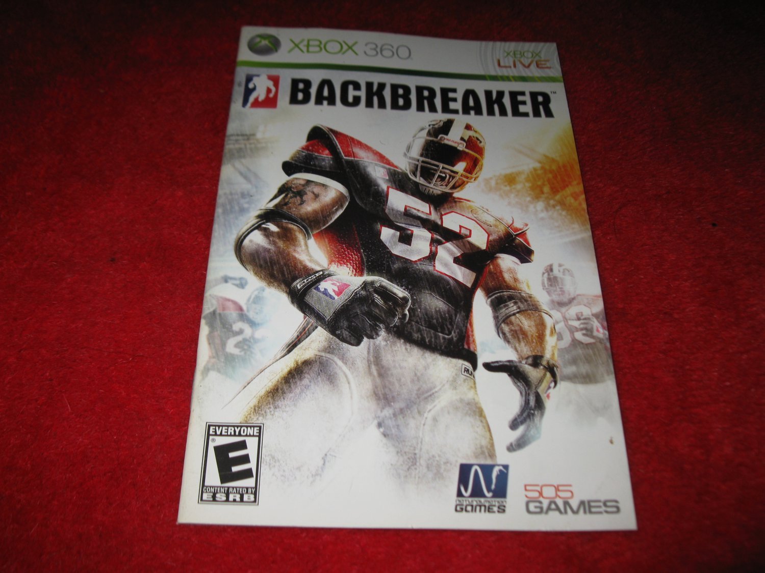 Backbreaker : Xbox 360 Video Game Instruction Booklet - Manuals ...