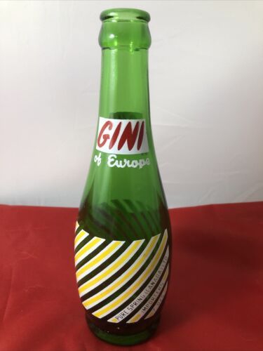 VTG Gini Of Europe Lemon Soda ACL Soda Bottle Glass Perrier - Sodas