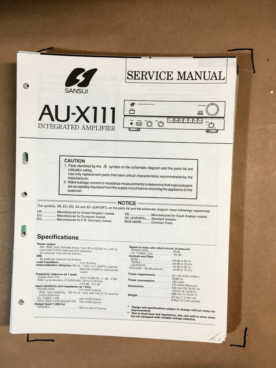 Used Sansui AU-111 Integrated amplifiers for Sale | HifiShark.com