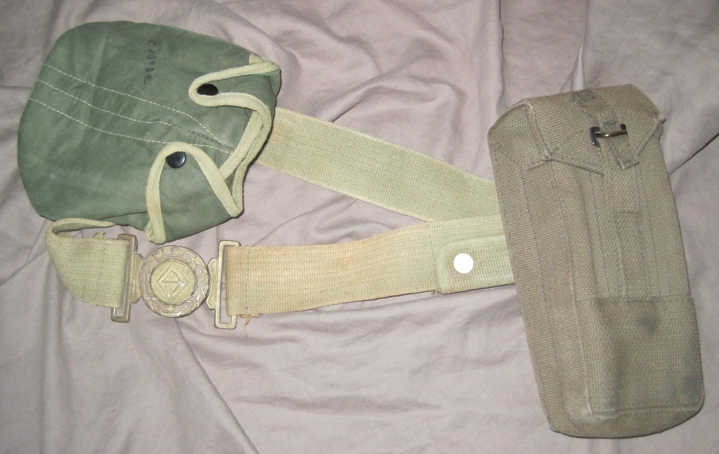 ISRAELI ISRAEL IDF 60s Military Armed Forces Cadets Belt Buckle c/w UZI Pouch - Original Period ...
