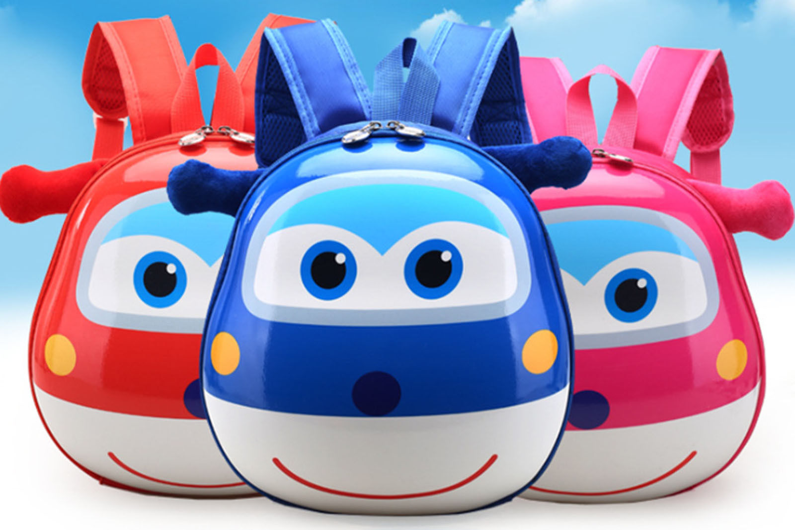 12" 3D Super Wings Dizzy Jett Backpack School Bag Kid Best Gift ABS+PC ...