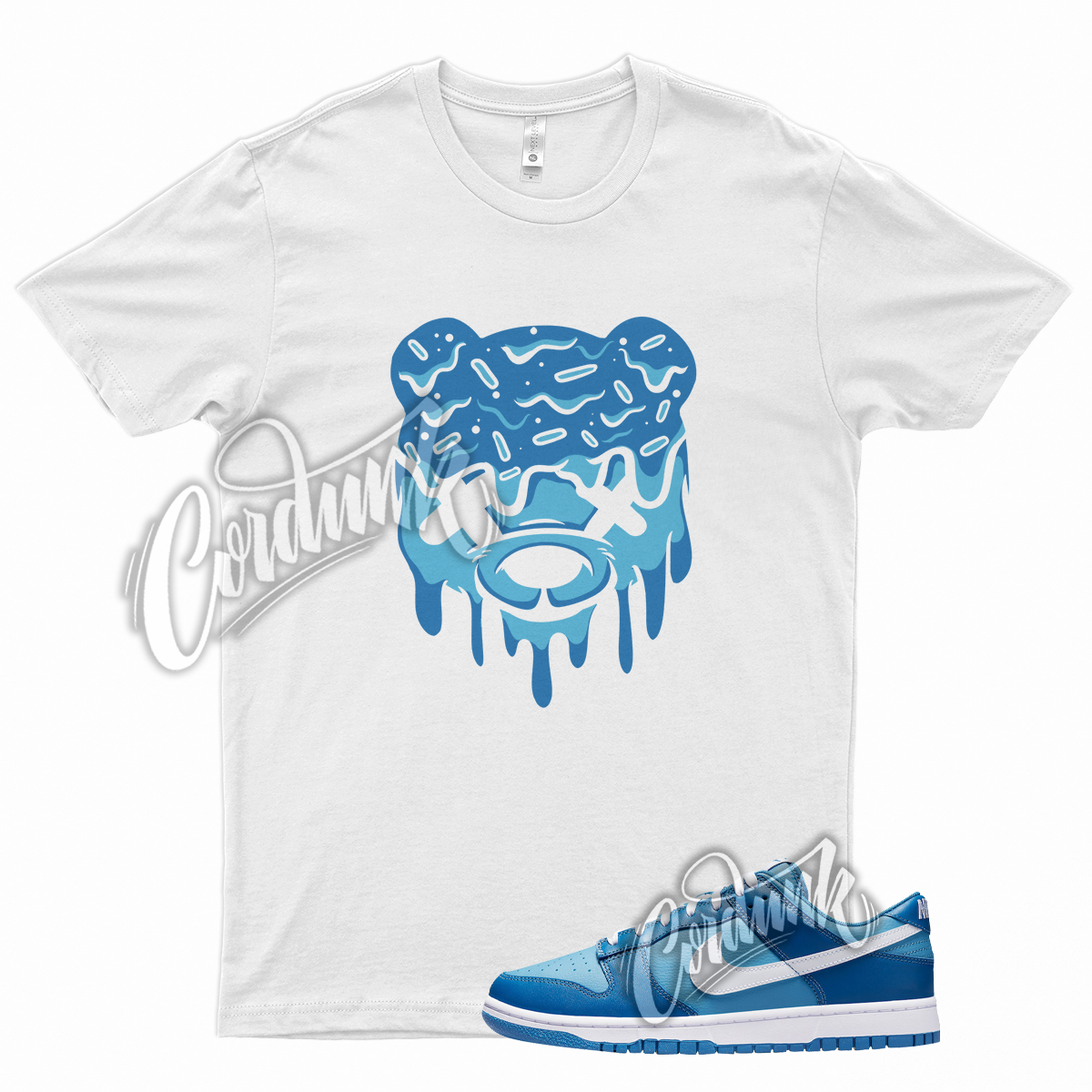 DRIPPY T Shirt for Dunk Low Dark Marina Blue Dutch Powder Racer 1 Mid ...