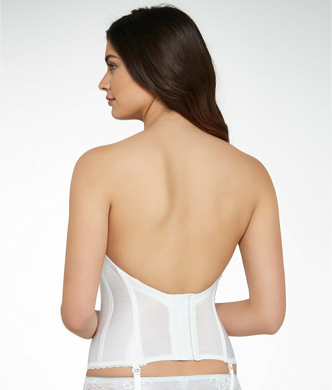 Va Bien White Strapless Plunge Backless Bustier Us 40c Uk 40c Bras