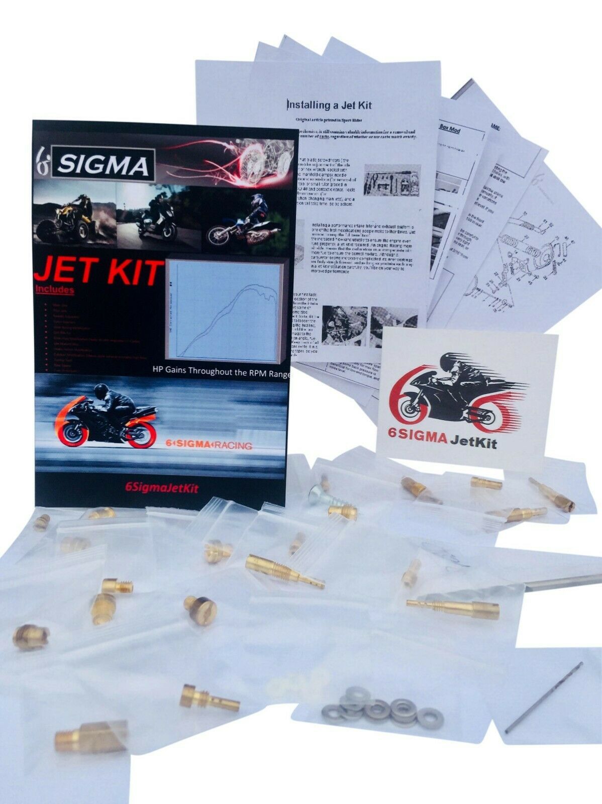 Venom x18 Jet Kit 6 Sigma Venom 50cc x18 Custom Carburetor Stage 1-2-3 ...