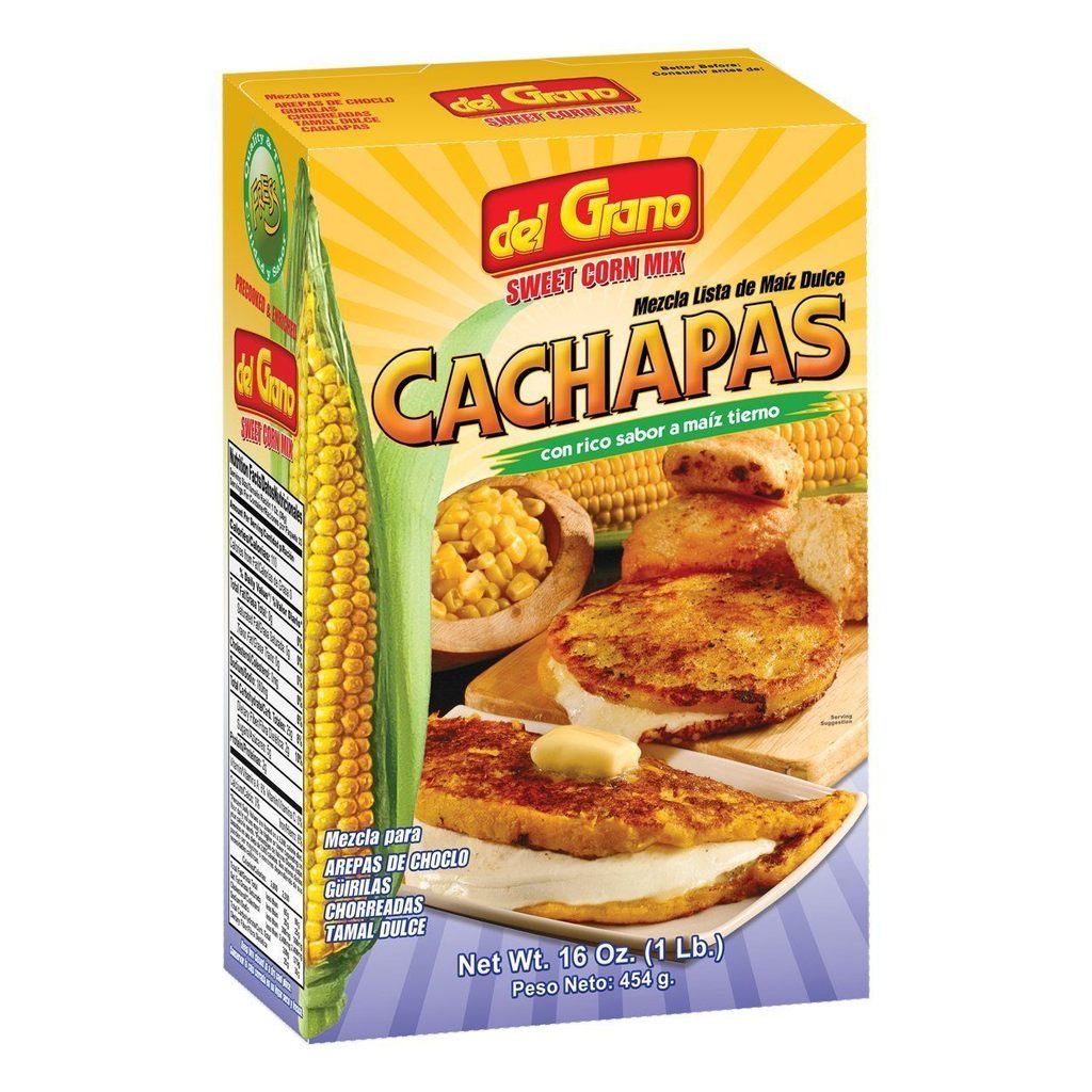Del Grano Masa para Cachapas Sweet Corn mix 16oz. Arepas Venezuela ...