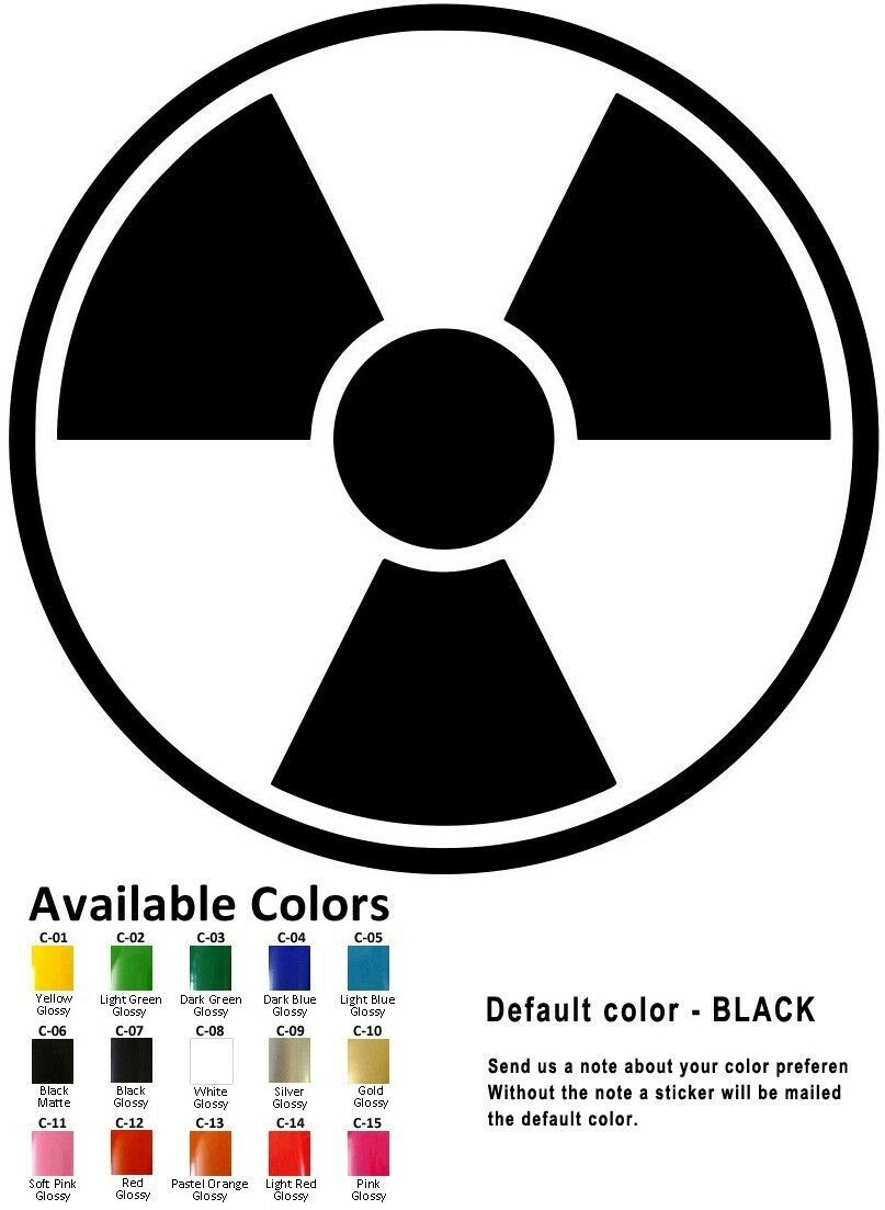 Radiation Warning Vinyl Decal Sticker Car Window Bumper Art Danger ...