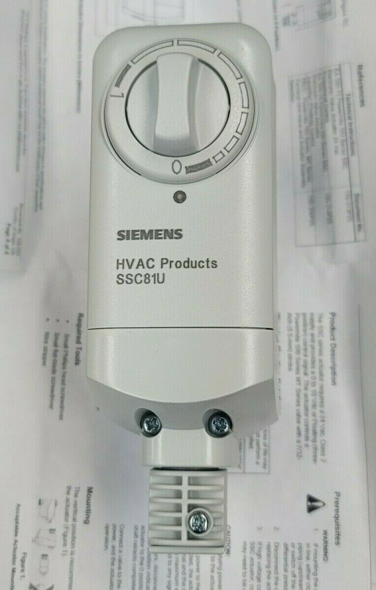 NIB SIEMENS SSC81U POWERMITE VF 599 SERIES VALVE ACTUATOR STROKE 7/32 ...