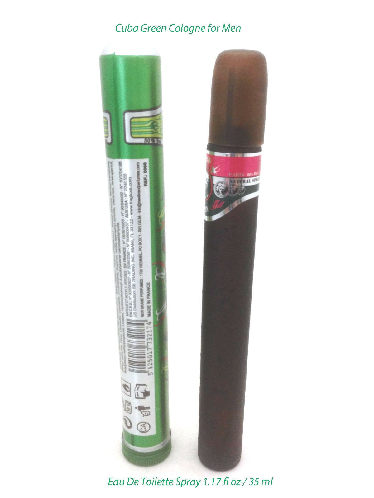 *CUBA GREEN*Cologne for Men by Cuba Paris EDT Spray 1.17 oz New in Box ...