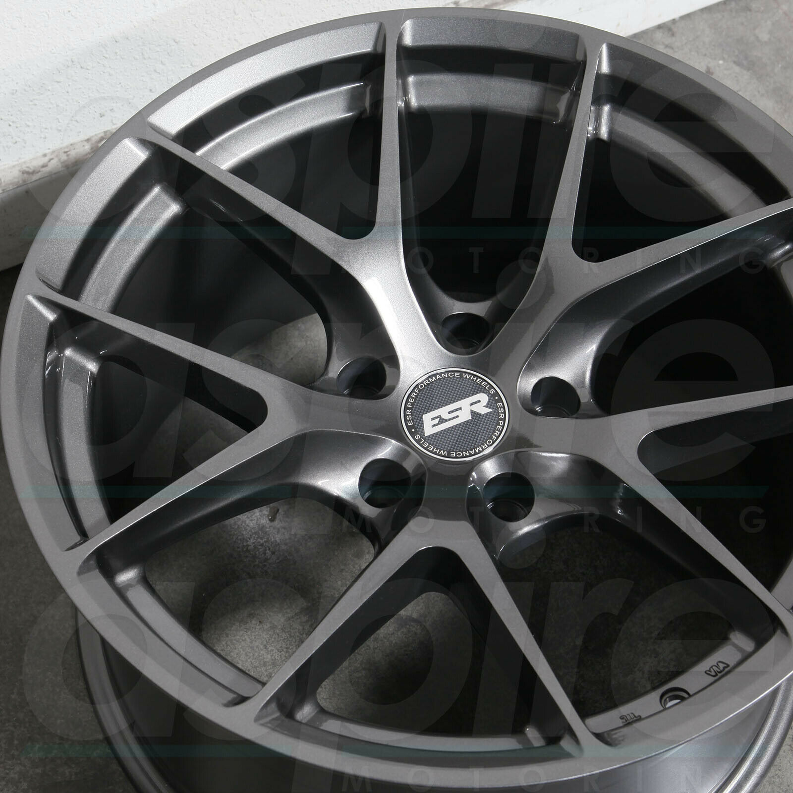 19x8.5 ESR RF02 RF2 5x112 Custom 30 Gun Metal Graphite Wheels Rims Set ...