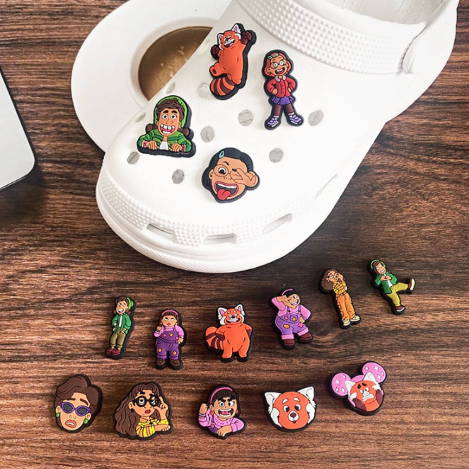 Turning Red Croc Charm, cute Cartoon shoe DIY charms, Kawaii Shoes ...