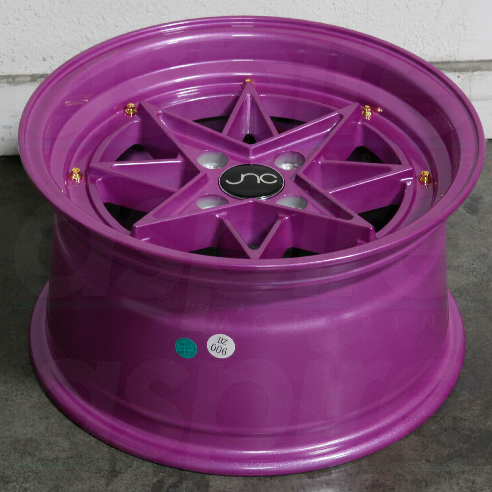 One 15x8 JNC 025 4x100 25 Candy Purple GR Wheel Rims - Wheels