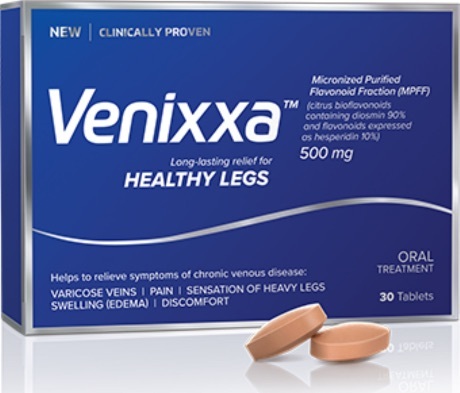 Venixxa Micronized Purified Flavonoid Fraction for Healthy Legs 2 x 30 ...