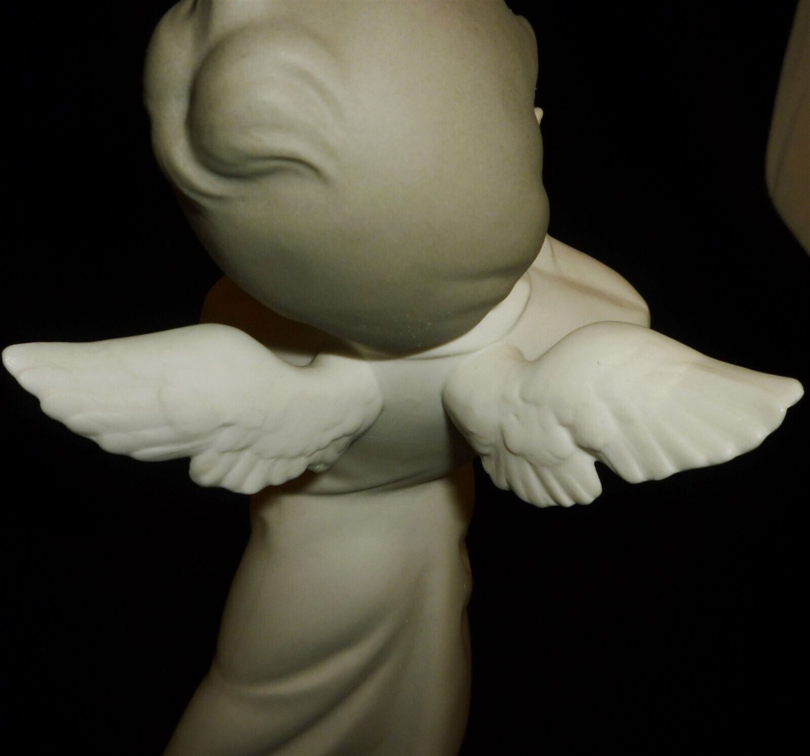 LLADRO UNGLAZED PORCELAIN FIGURINE ANGEL PUZZLED MIME 4959 MADE IN ...