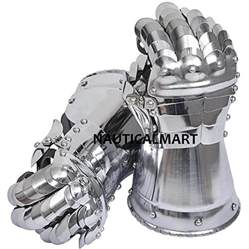 NauticalMart Late Medieval Gauntlets - 20 Gauge Steel - Armor & Shields
