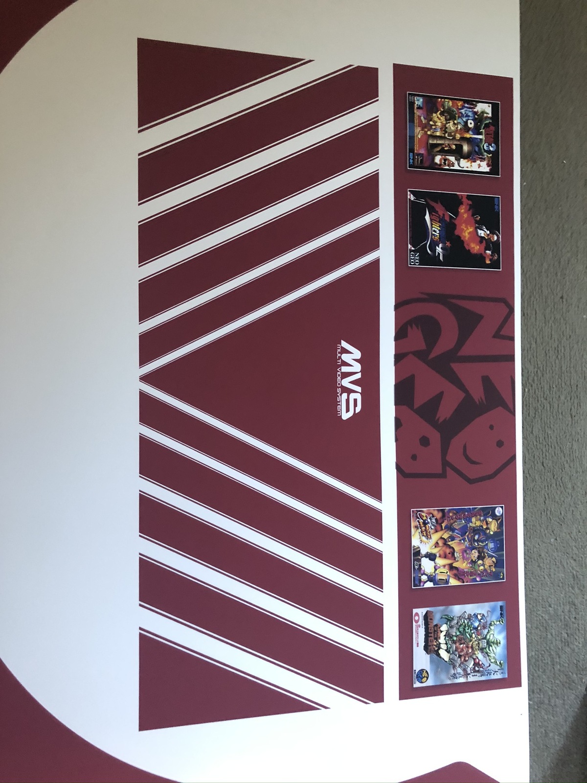 Neo Geo Red Bartop Artwork arcade and similar items