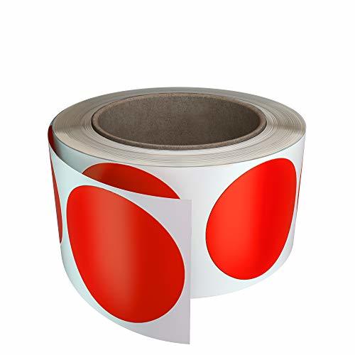 Red Circle Sticker 2 inch Diameter - Dot Labels Rolls Stickers - 5cm ...