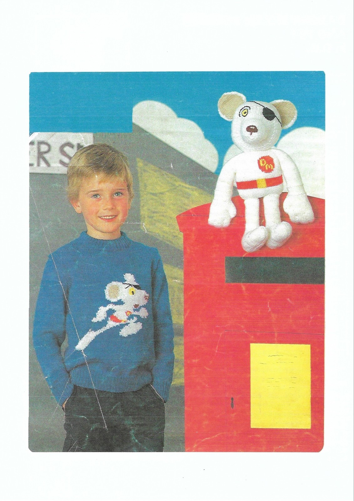 Danger Mouse Jumper and Cuddly Toy Digital Knitting Pattern - Digital Goods