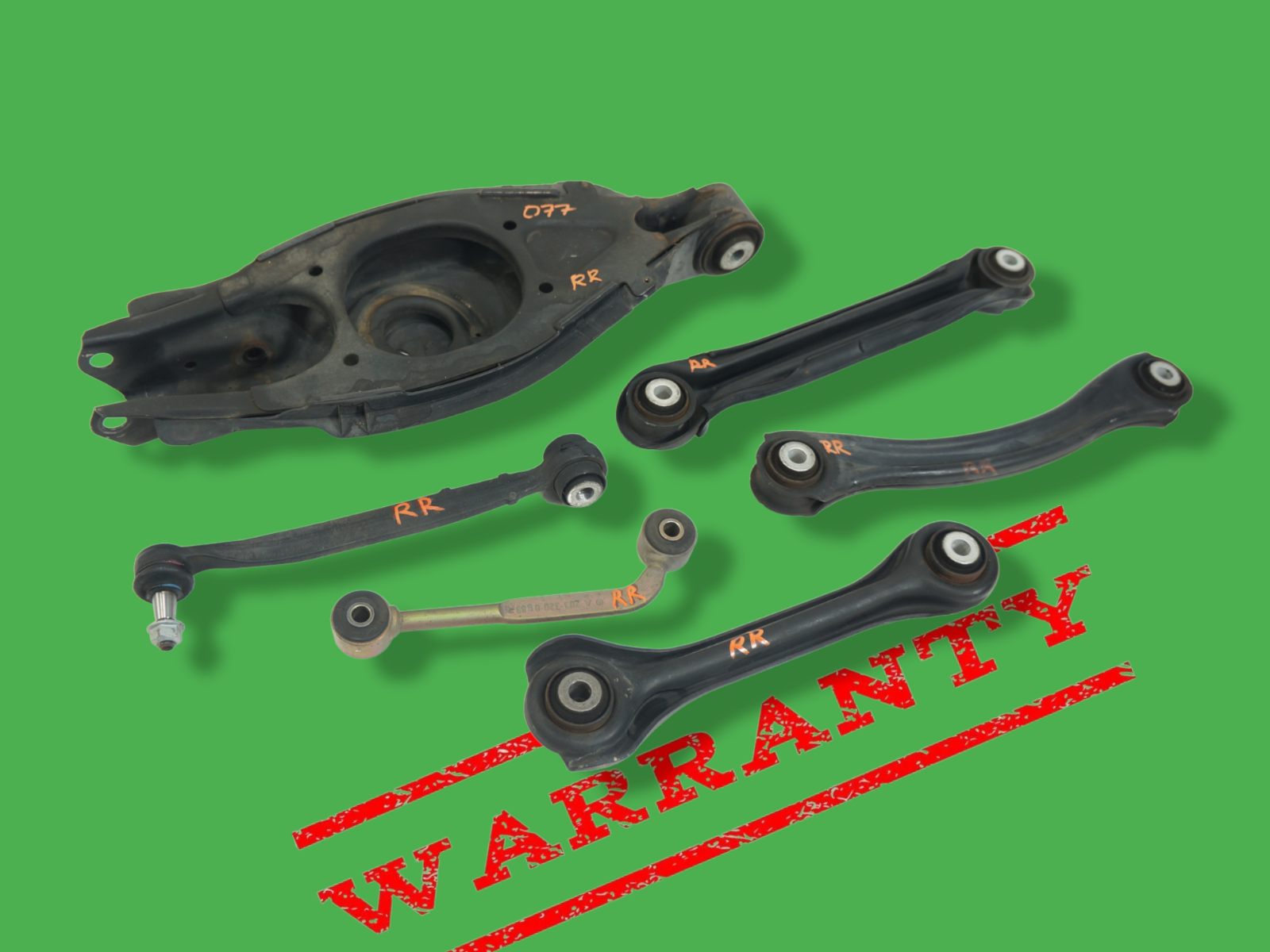 01-09 mercedes w209 clk500 c240 REAR PASSENGER upper lower control arm ...