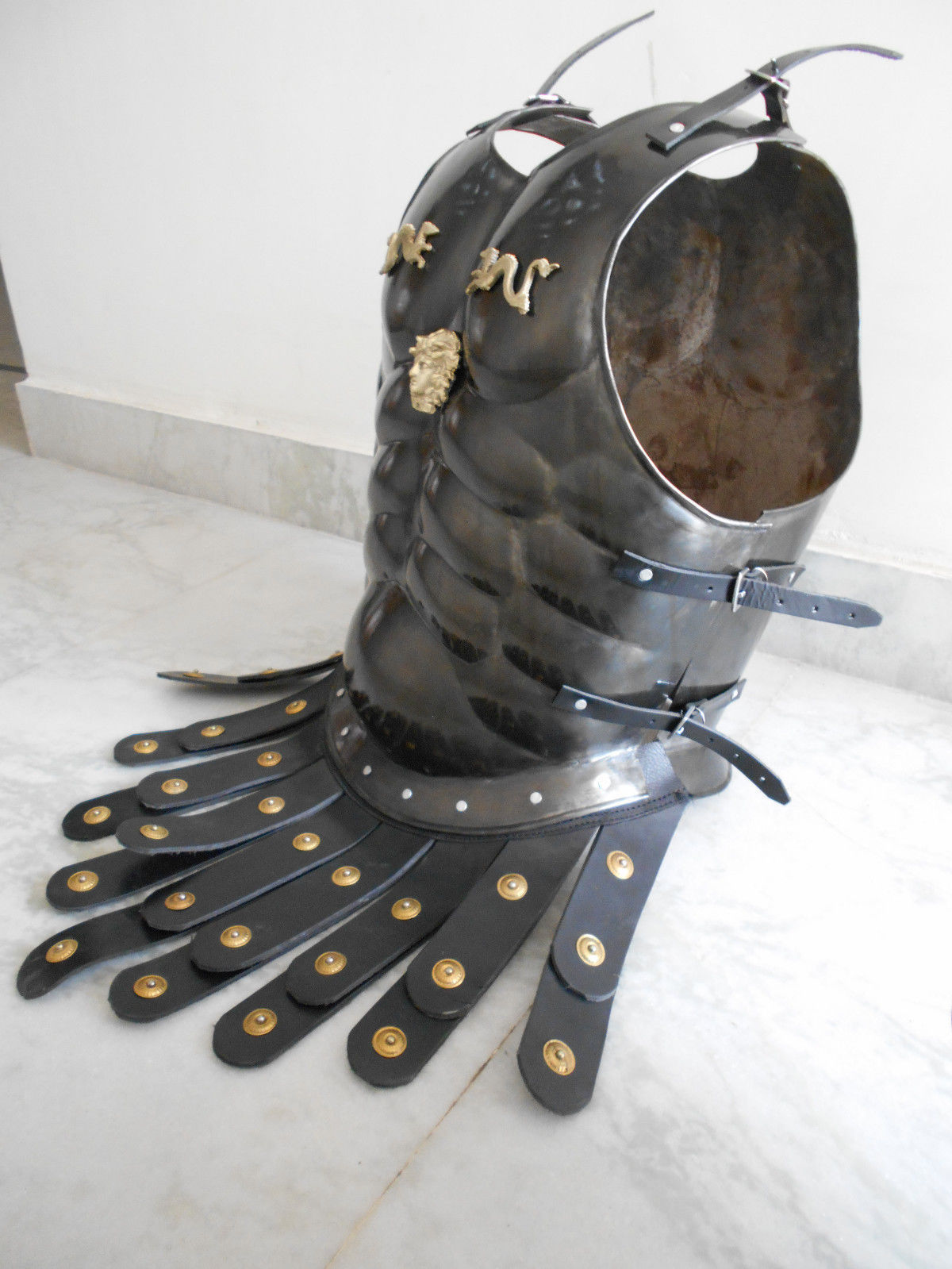 NauticalMart Roman Black Antique Muscle Breast Plate Armor Costume ...