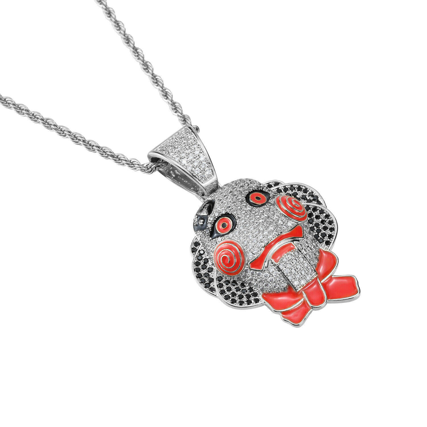 TEKASHI 69 6IX9INE SAW JIGSAW PENDANT CUBAN LINK CHAIN NECKLACE GOLD ...