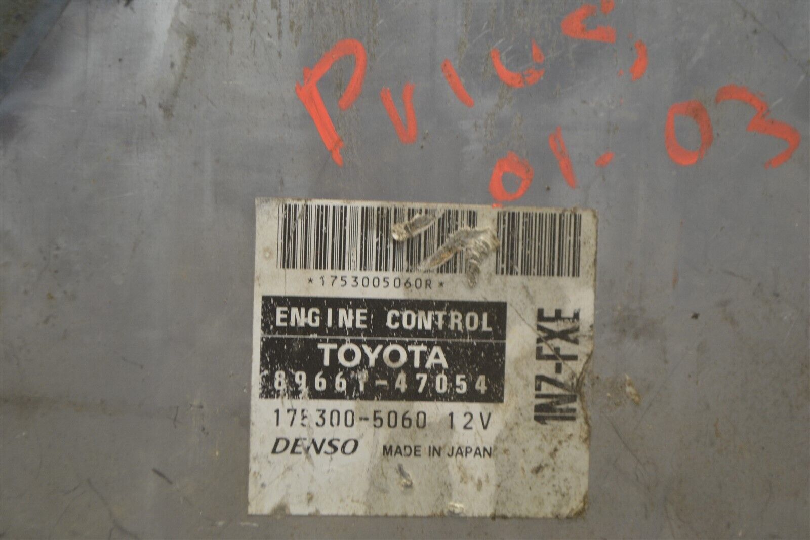2001-2003 Toyota Prius Engine Computer Unit ECU 8966147054 Module 632 ...