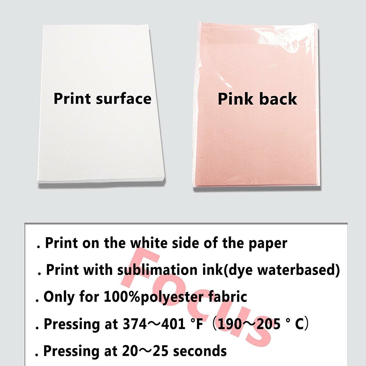 Dye Sub Paper SUBLIPAPER 100 Sheets Pack 8.5”x14” MADE in USA Transfer ...