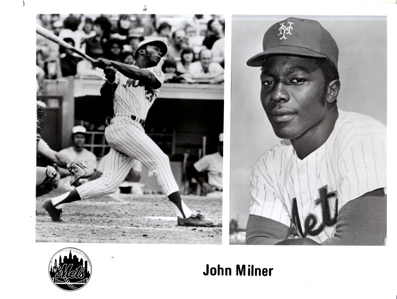 New York Mets - John Milner 1975 Team 8 X 10 Picture - Baseball-MLB