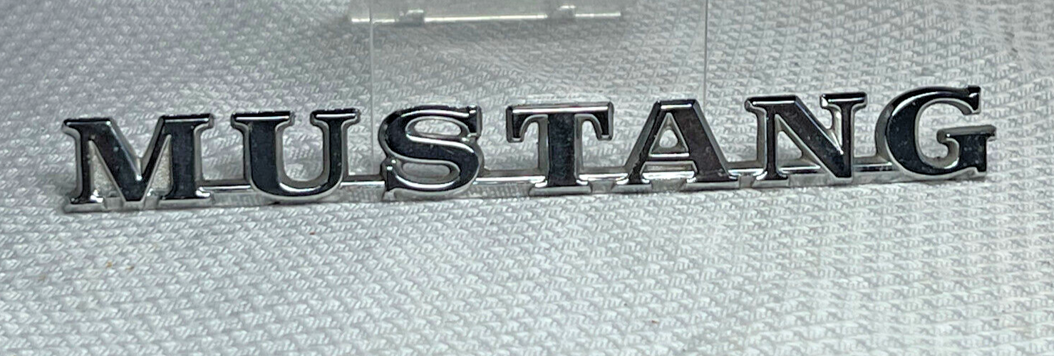 1965-66 Fomoco Vtg Ford Mustang OEM 30979 Fender Trunk Chrome Nameplate ...