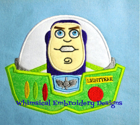 Buzz Lightyear Toy Story Applique Machine Embroidery Design - Digital Art