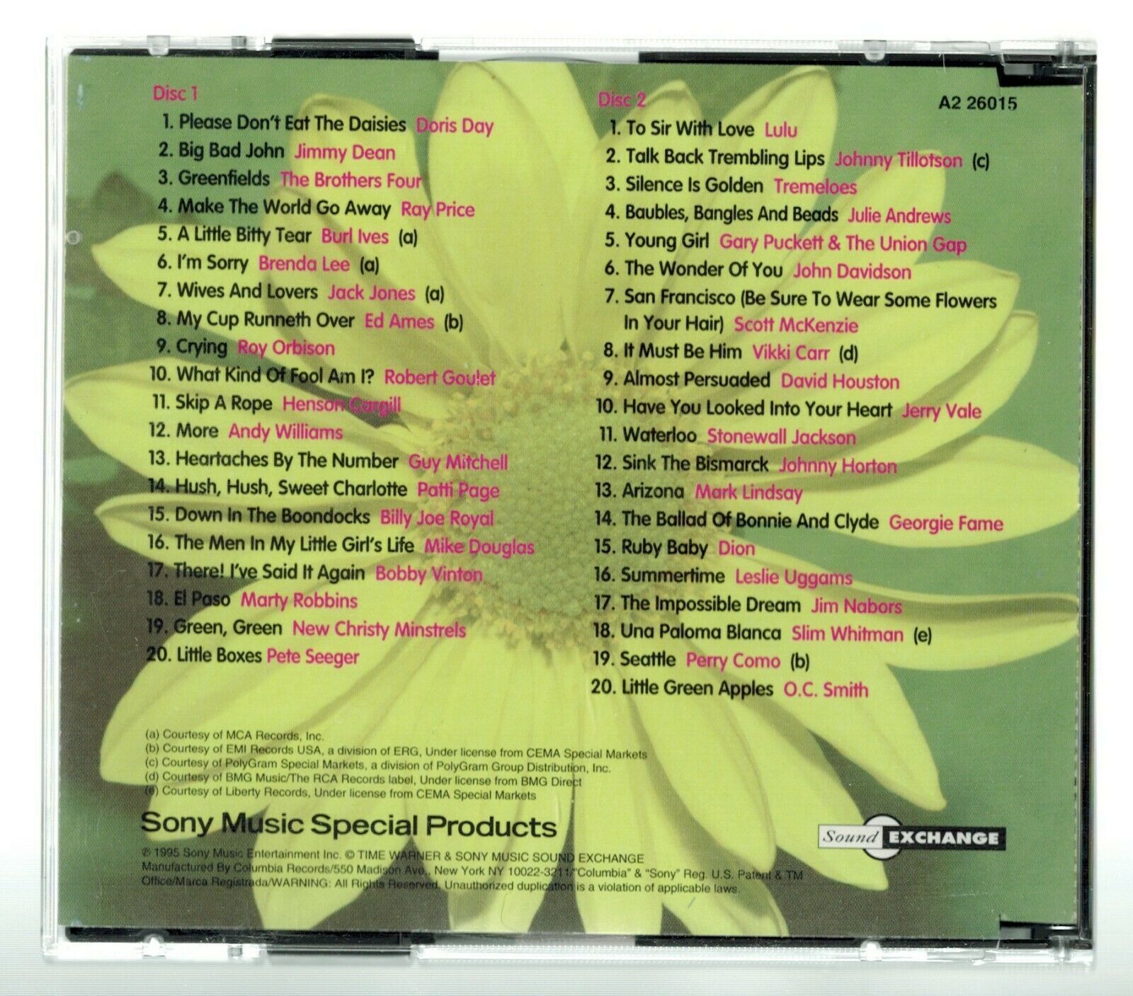 40 Legendary Vocal Hits of the '60s - CD - Lulu / Dion / Puckett ...