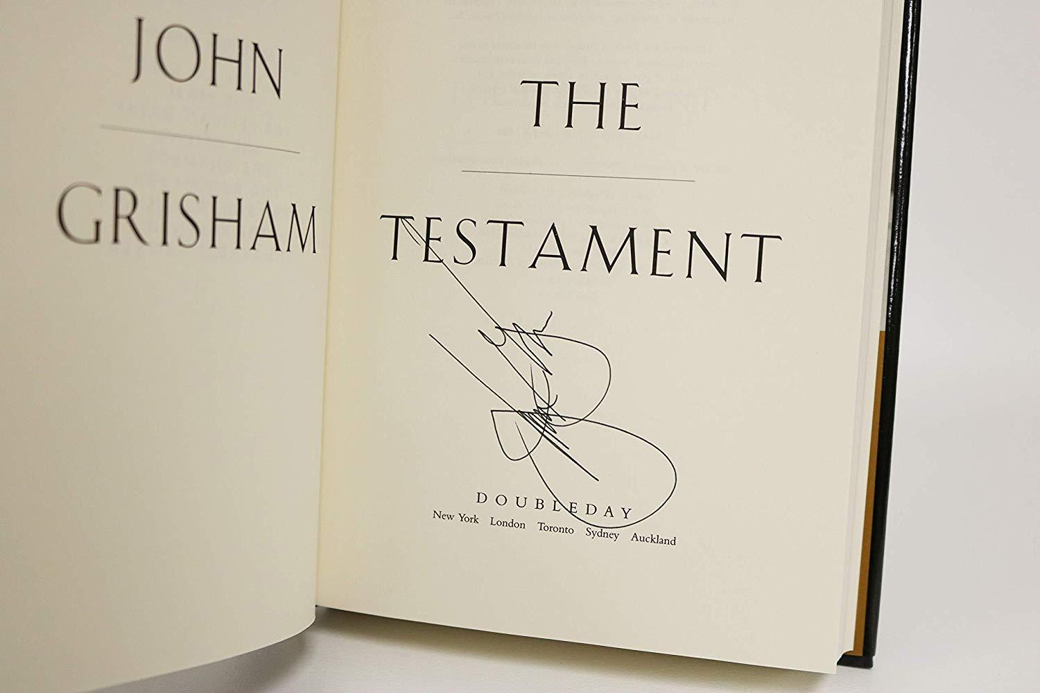 John Grisham Signed Autographed 1st Edition "The Testament" H/C Hard ...