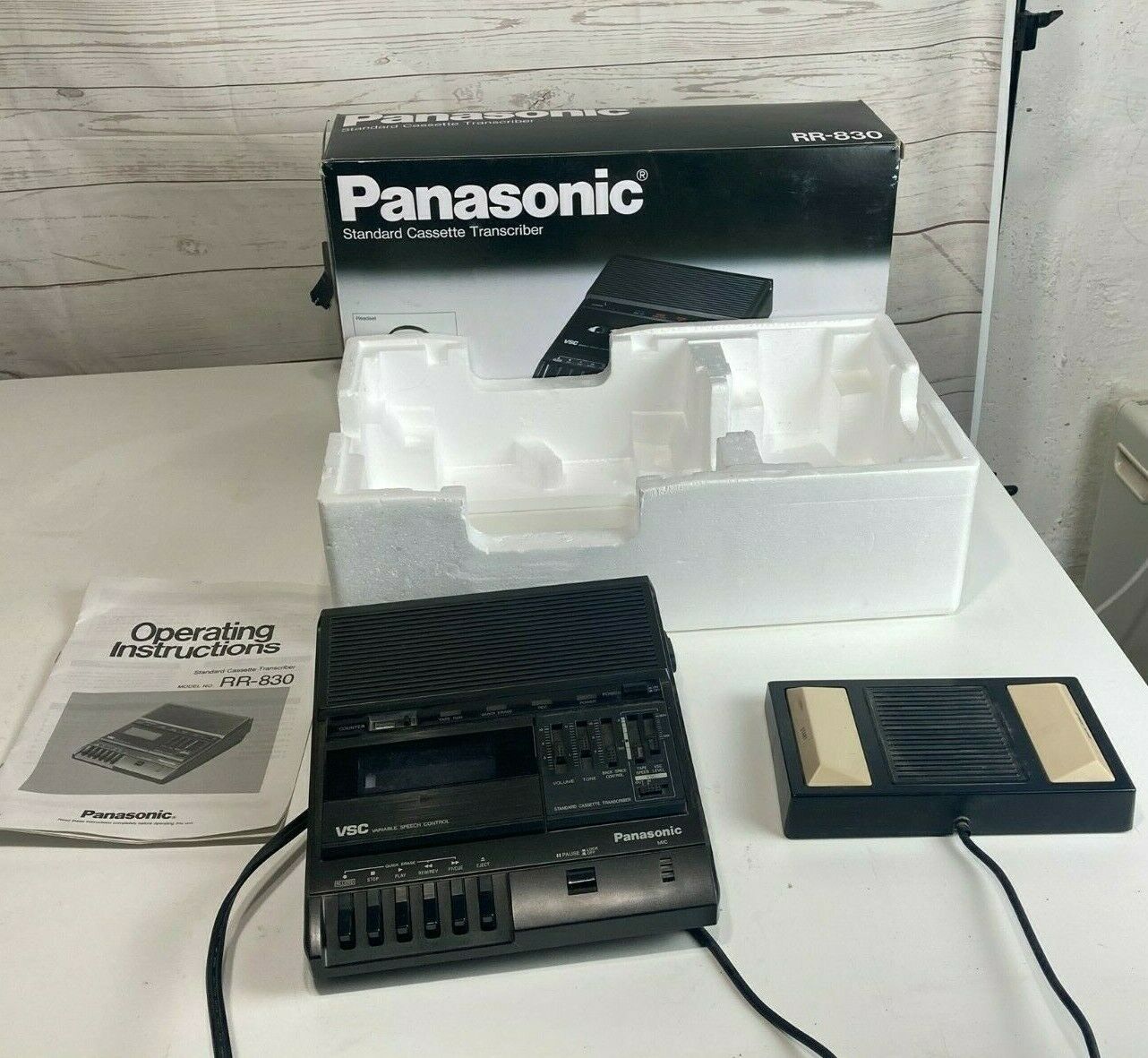 Panasonic VSC RR-830 Standard Cassette Transcriber Recorder FOR PARTS ...