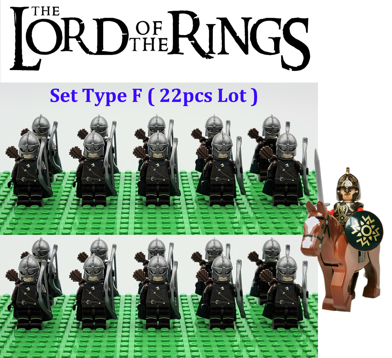 LOTR Rohan Royal Guard Army Soliders Infantry Collection 198pcs ...