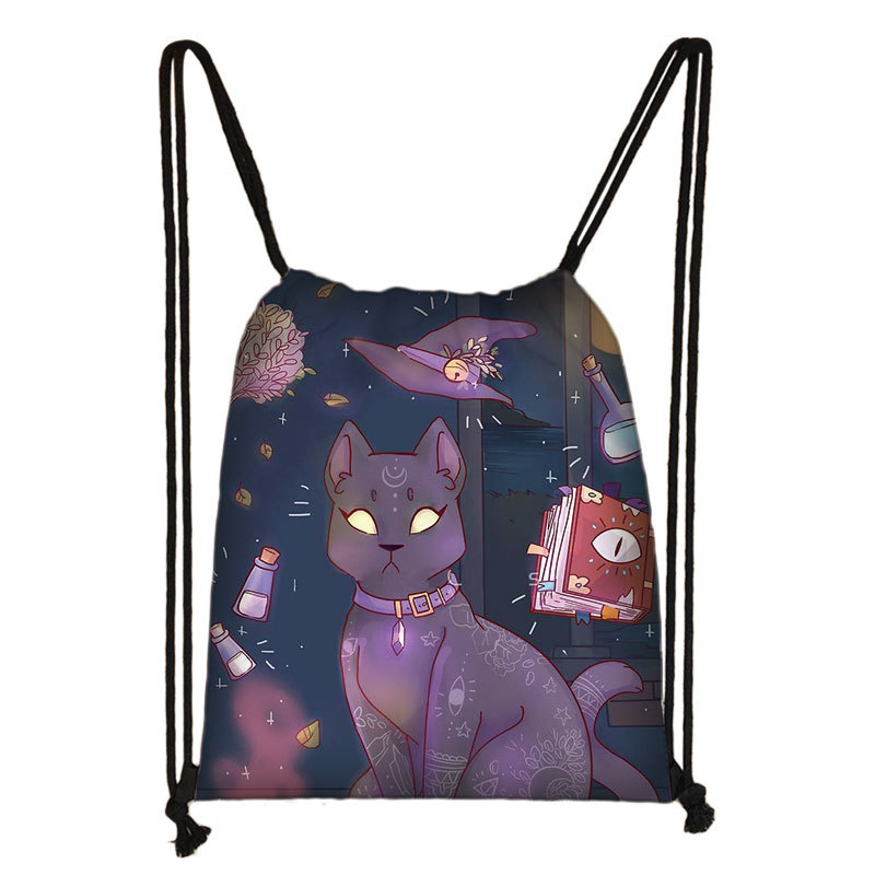 Witch / 666 / Hail Satan Backpack Black Cat Witchcraf /Baphomet Women ...