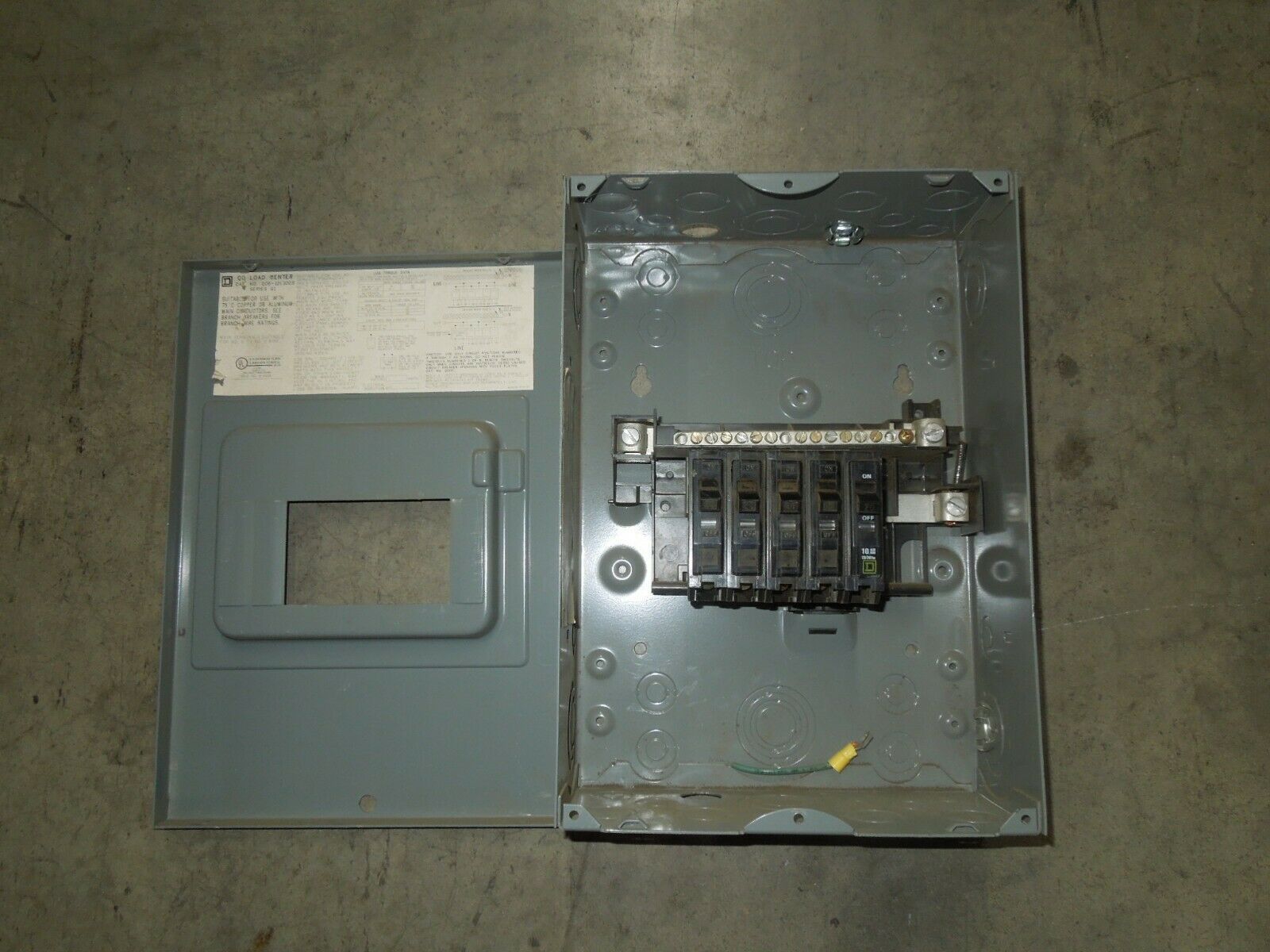 Square D QO6-12L100 100A 120/240V 1ph 6 Circuit QO Load Center w/ 5 ...