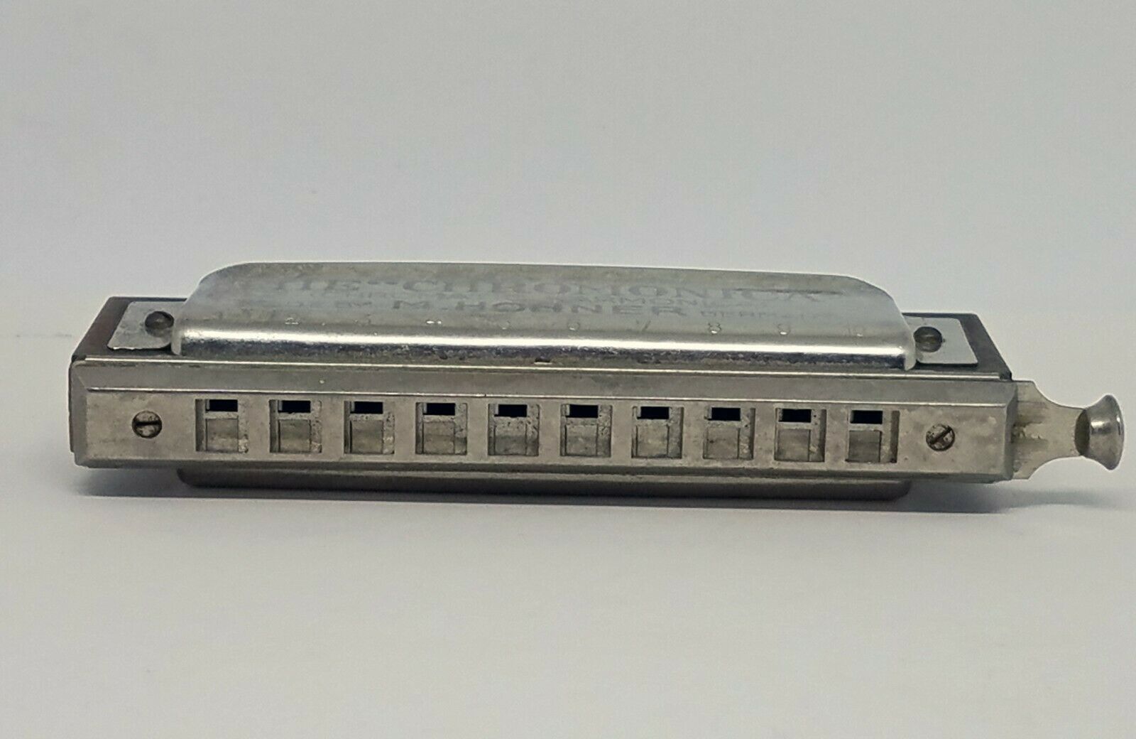 vintage 1950 HOHNER Chromonica 260 Key of C Harmonica 10 Hole Chromatic ...