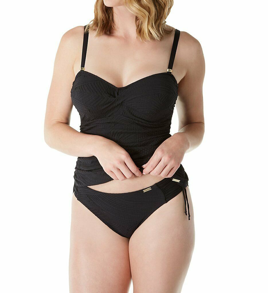 Fantasie Black Ottawa Underwire Twist Front Tankini Swim Top Us 34ddd