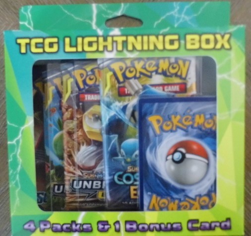 Pokemon TCG: Lightning Box 4 Booster Packs (10 Cards Per Pack) & 1 ...