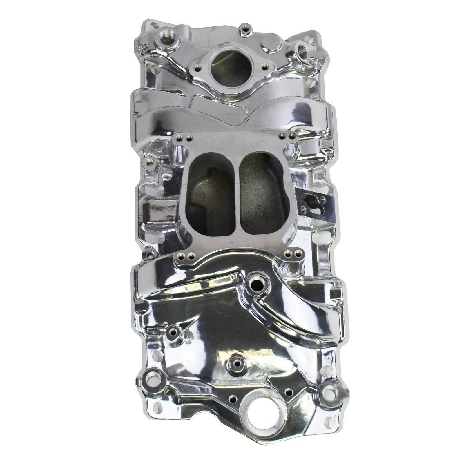 Polished Aluminum Intake Manifold Small Block Chevy 55-95 SBC 327 350 ...
