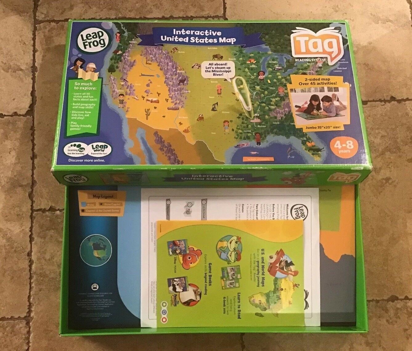 LeapFrog Tag - Interactive UNITED STATES MAP Learning System - Pen Not ...