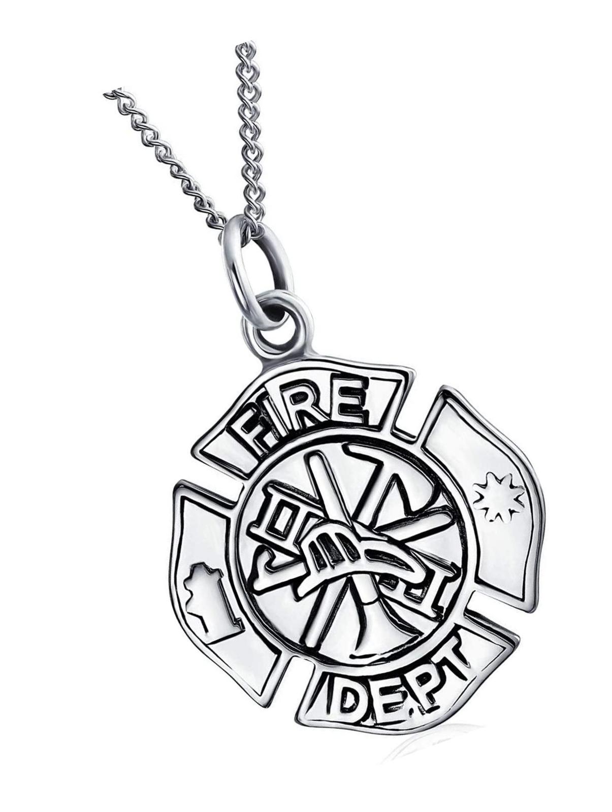 Personalized Medal Firefighter Fire Dept Shield Medallion - EMT & Rescue