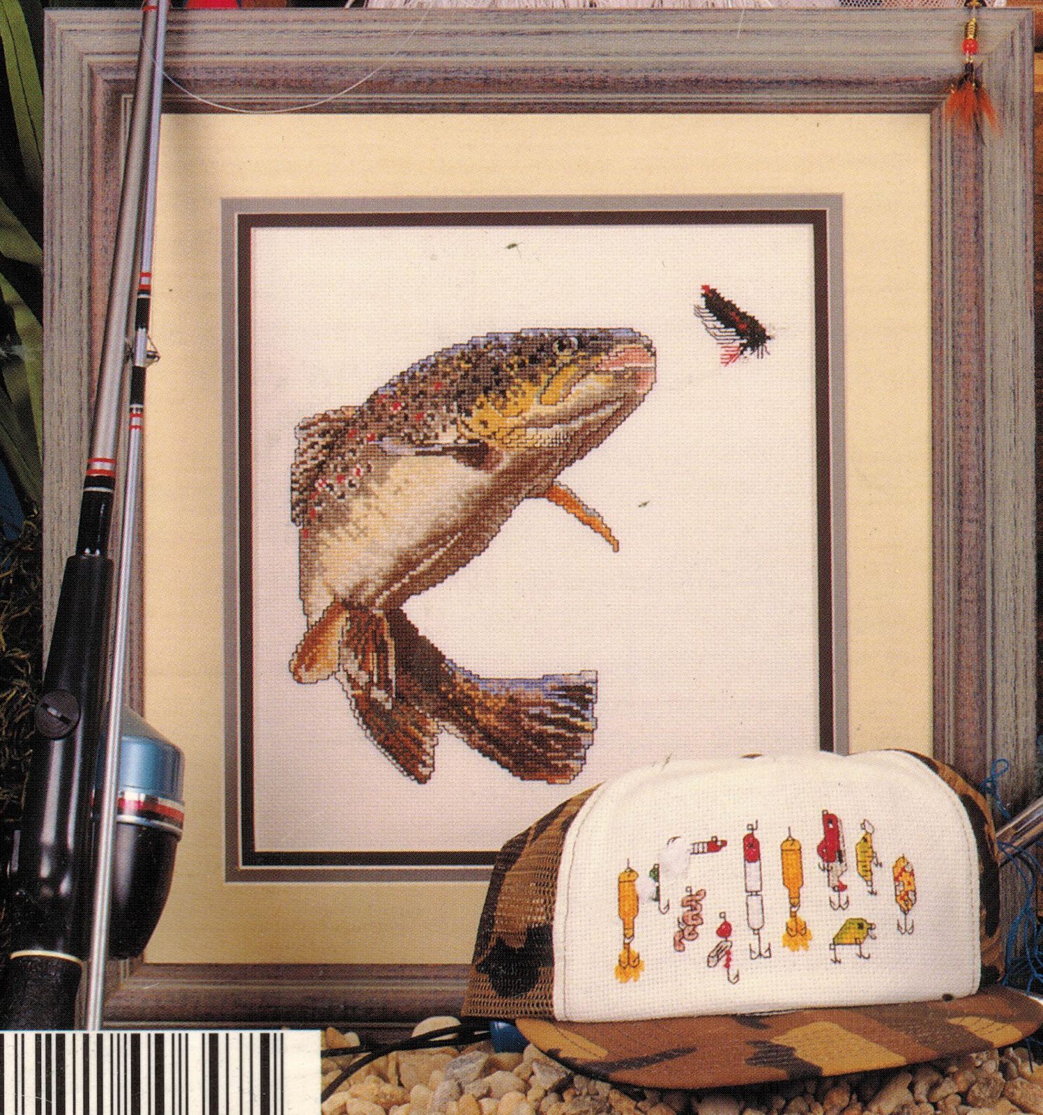Cross Stitch Gone Fishing Bass Trout Bluegill Walleye Salmon Catfish ...