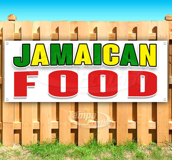 JAMAICAN FOOD Advertising Vinyl Banner Flag Sign Many Sizes CARNIVAL ...