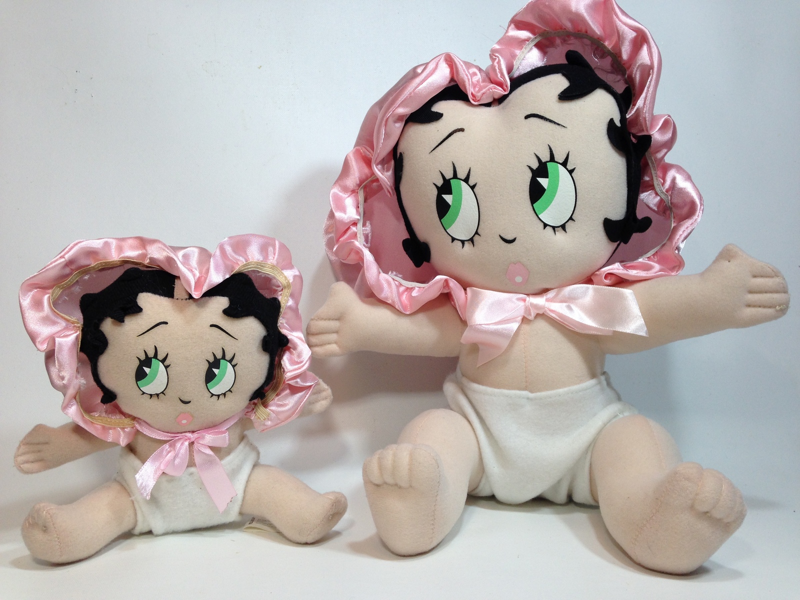 Baby Betty Boop Large & Small Plush Dolls Kellytoy Diaper Pink Bonnet ...