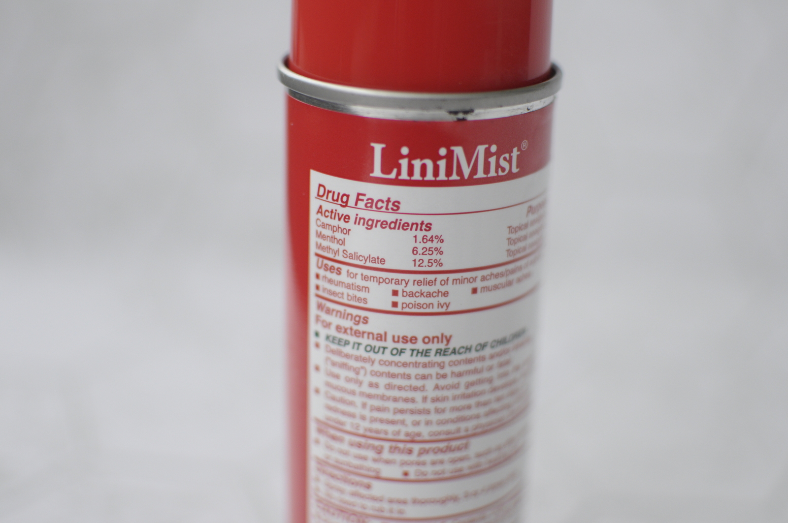 LiniMist Analgesic Spray Arthritis Pain Sore Muscle 6 oz Can Lini Mist ...